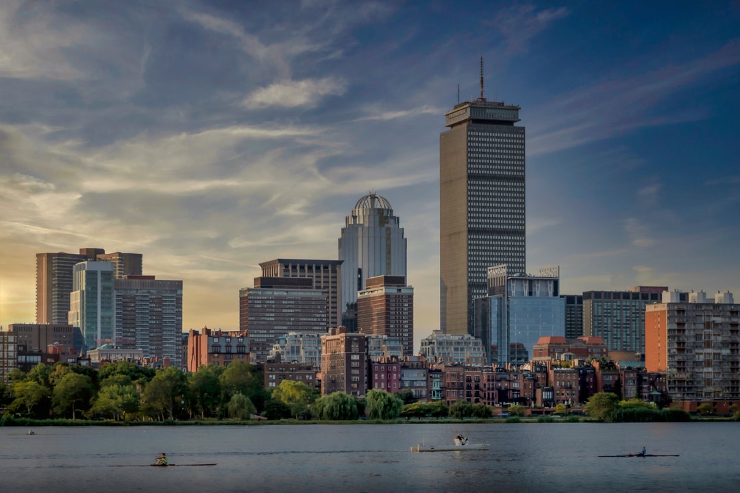 Boston Prudential Building Skyline View - Charles River - Fine Art ...
