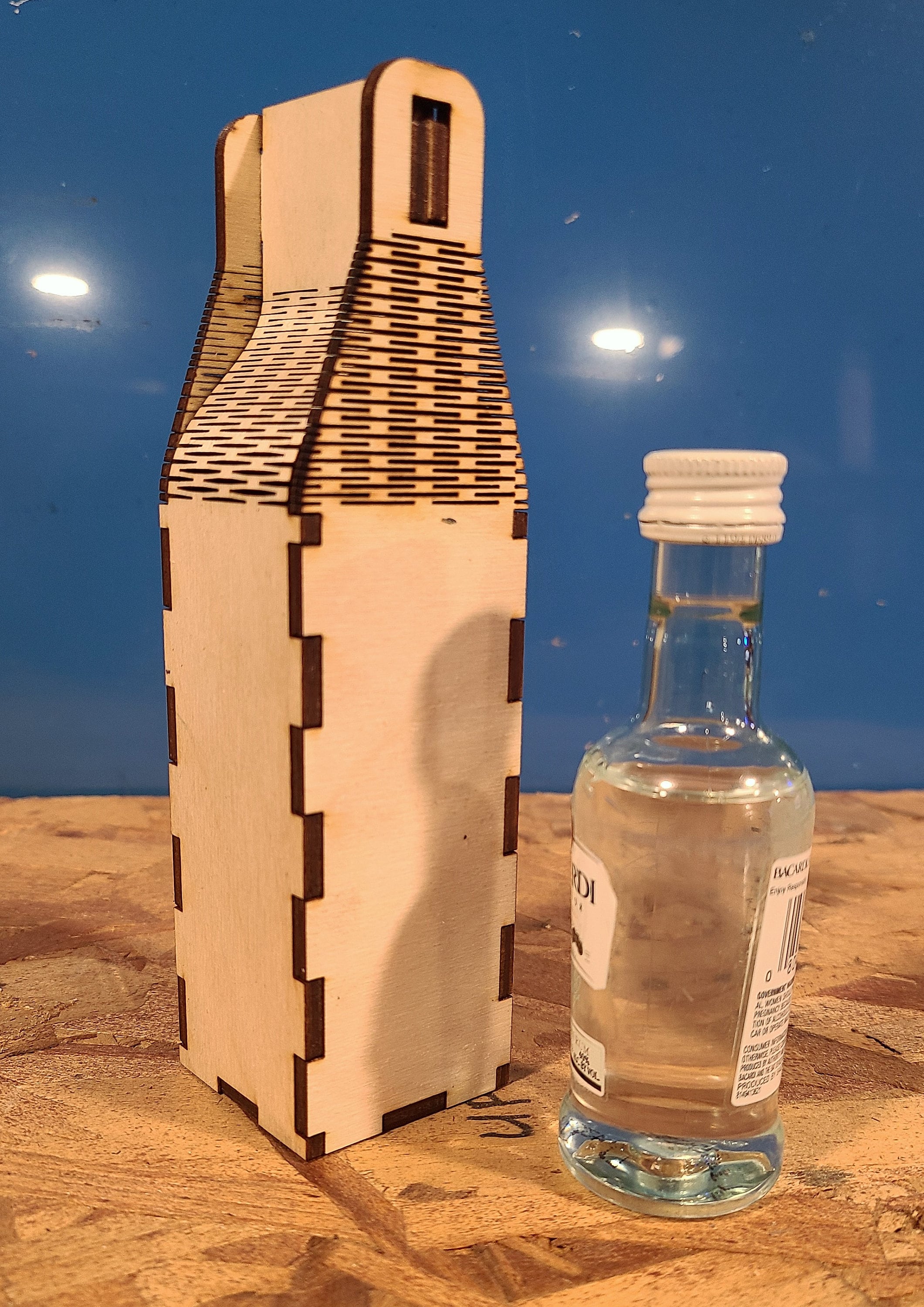 Mini Bottle Gift Box With Living Hinge Closure - Etsy