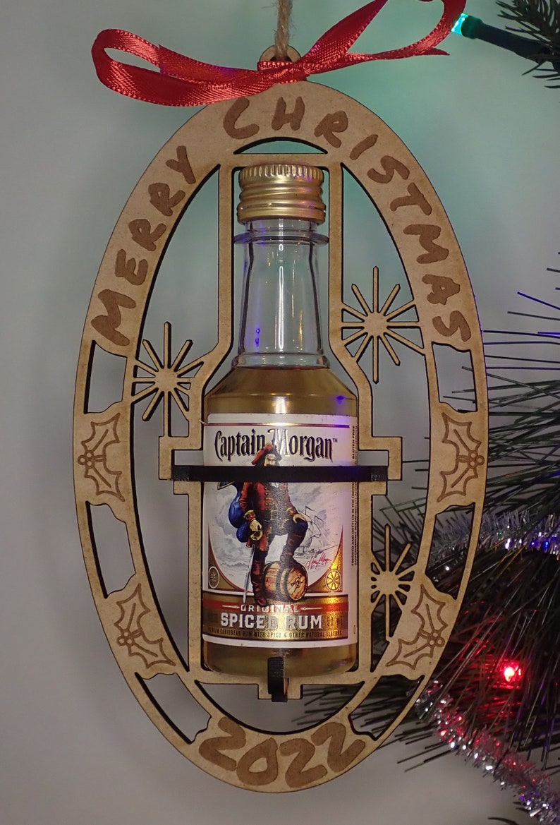 Digital Download Captain Morgan Spiced Rum Mini Bottle Oval Christmas ...