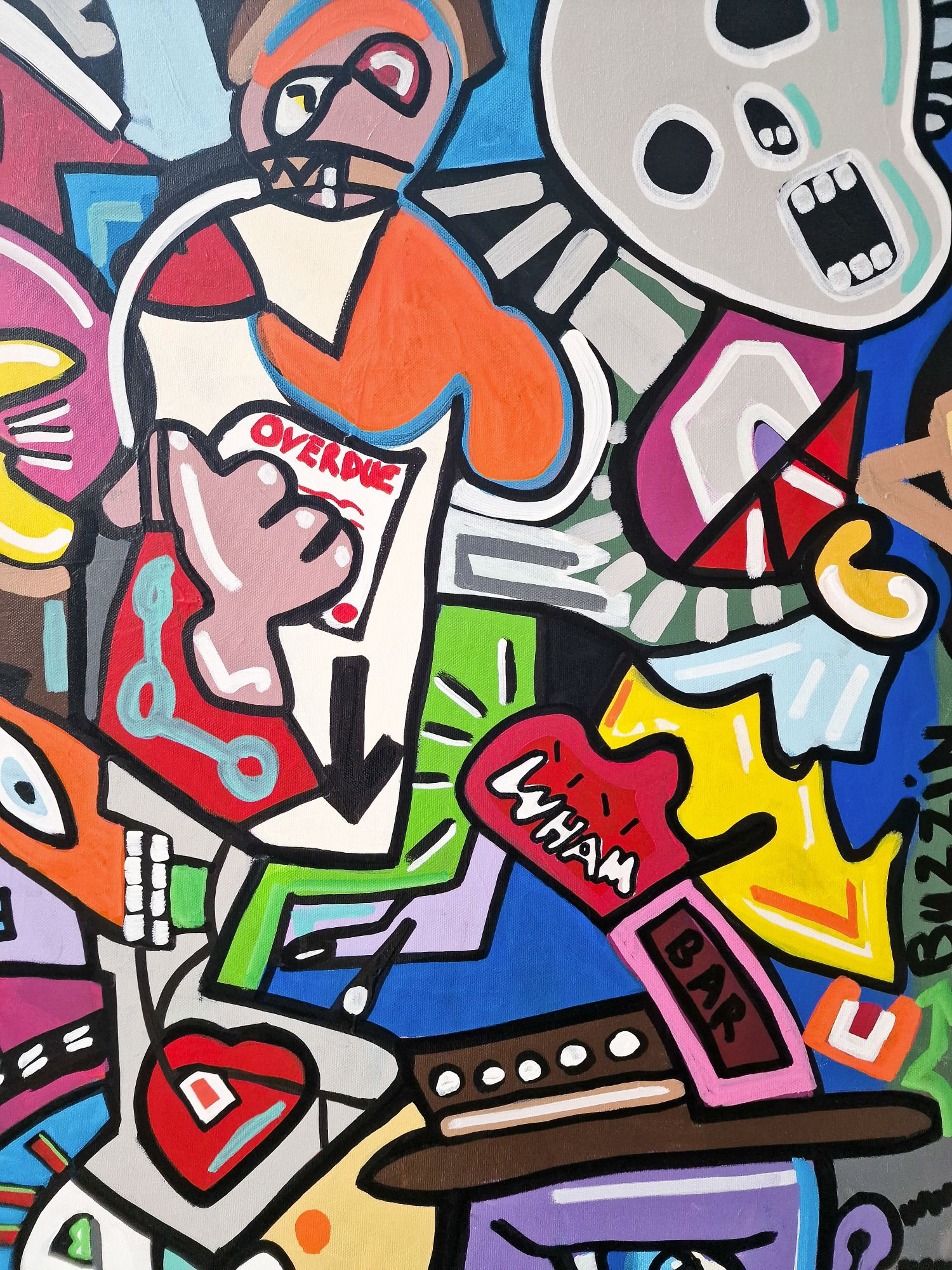 Original Neo-expressionism Street Art Canvas Colorful Graffiti ...