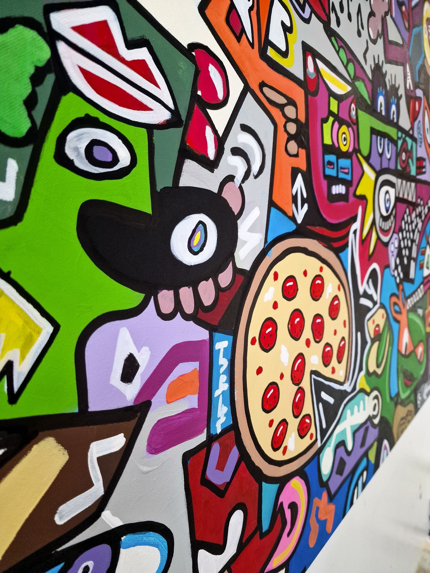 Original Neo-expressionism Street Art Canvas Colorful Graffiti ...