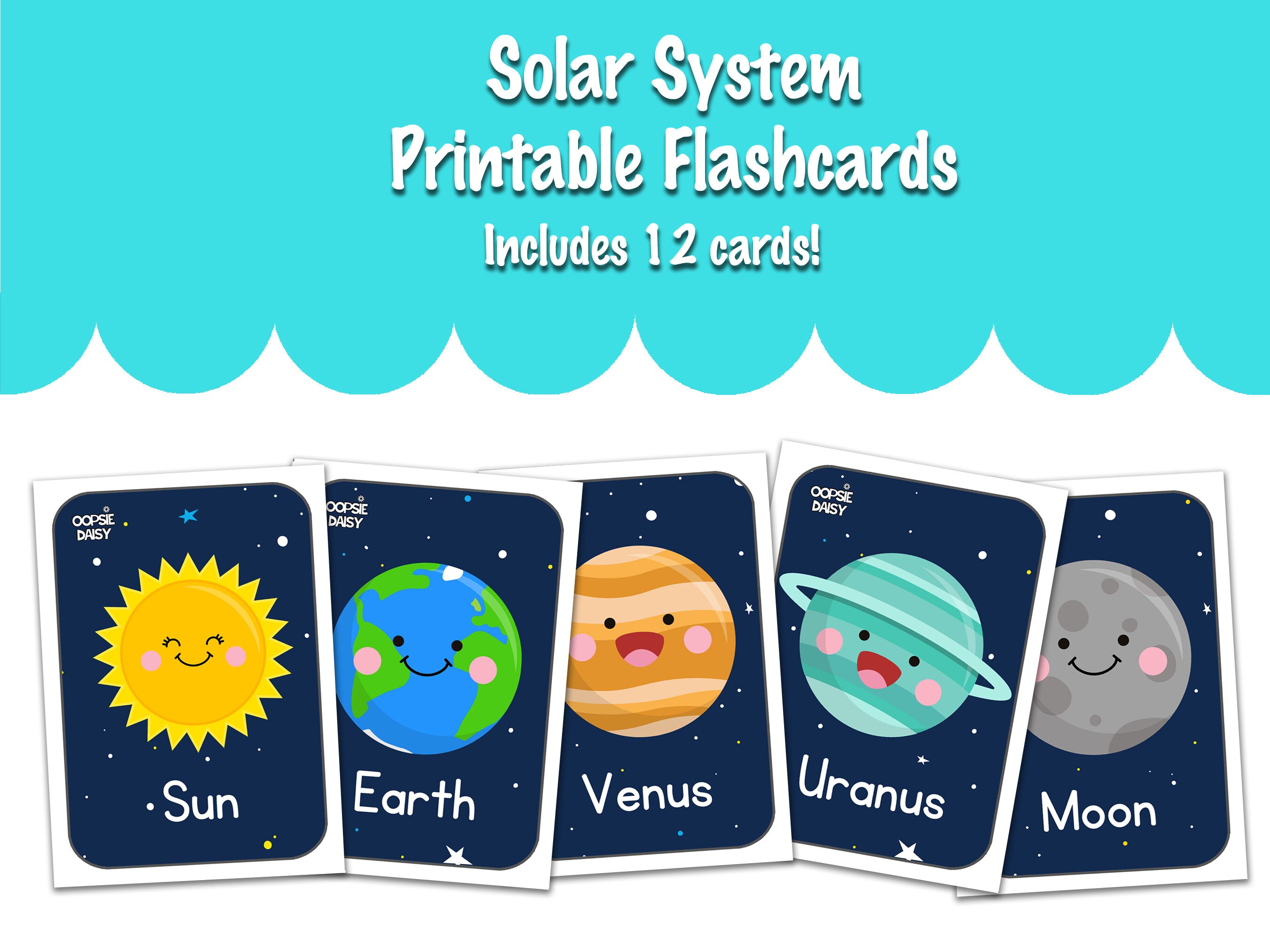 Solar System Early Learning Printable | Etsy