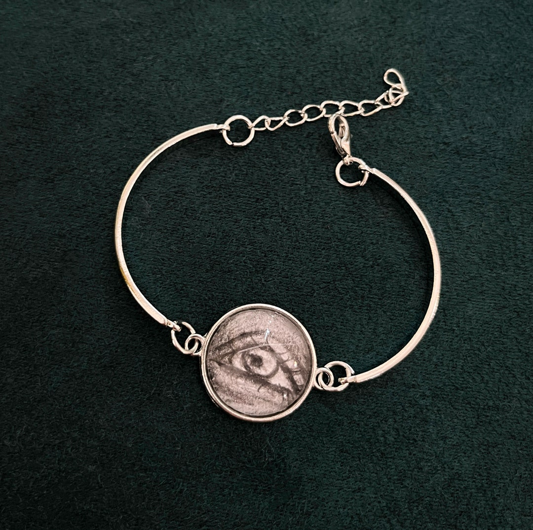 Handmade/hand-drawn Eye Stainless Steel Bracelet– Handmade Jewelry ...