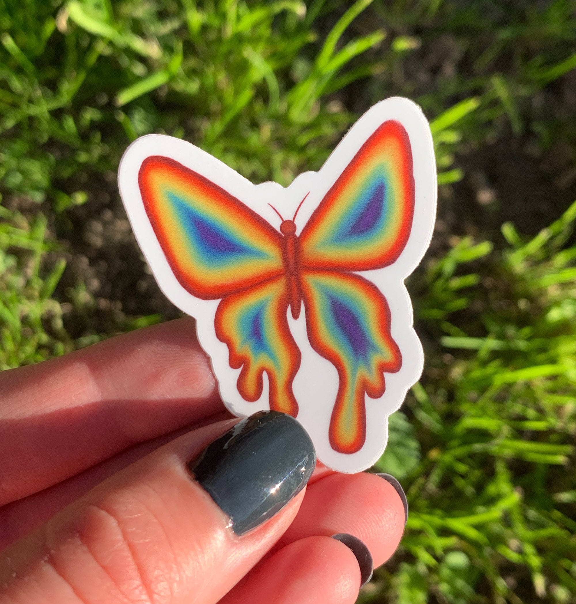 Melting Butterfly Sticker – Matte and Holographic - Etsy