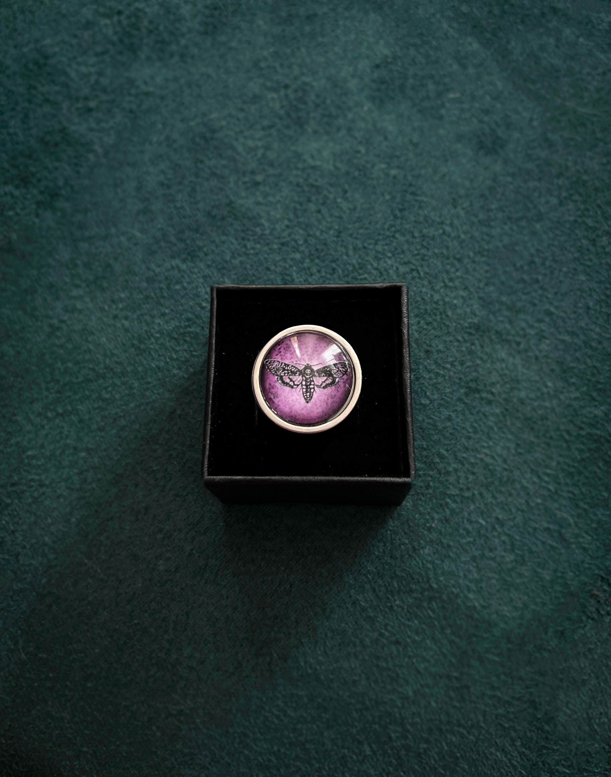 Handmade Stainless Steel Death's-head Moth Ring - Etsy