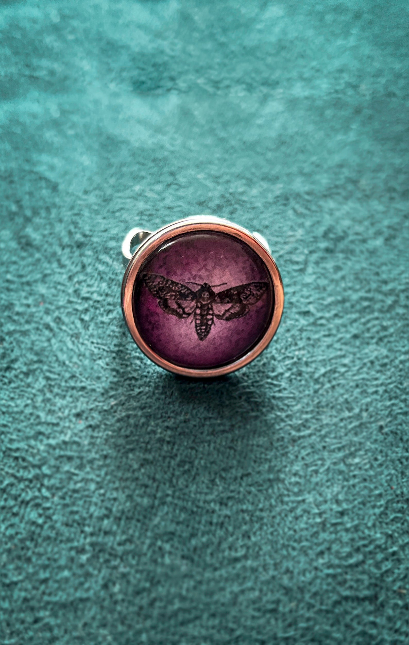 Handmade Stainless Steel Death's-head Moth Ring - Etsy