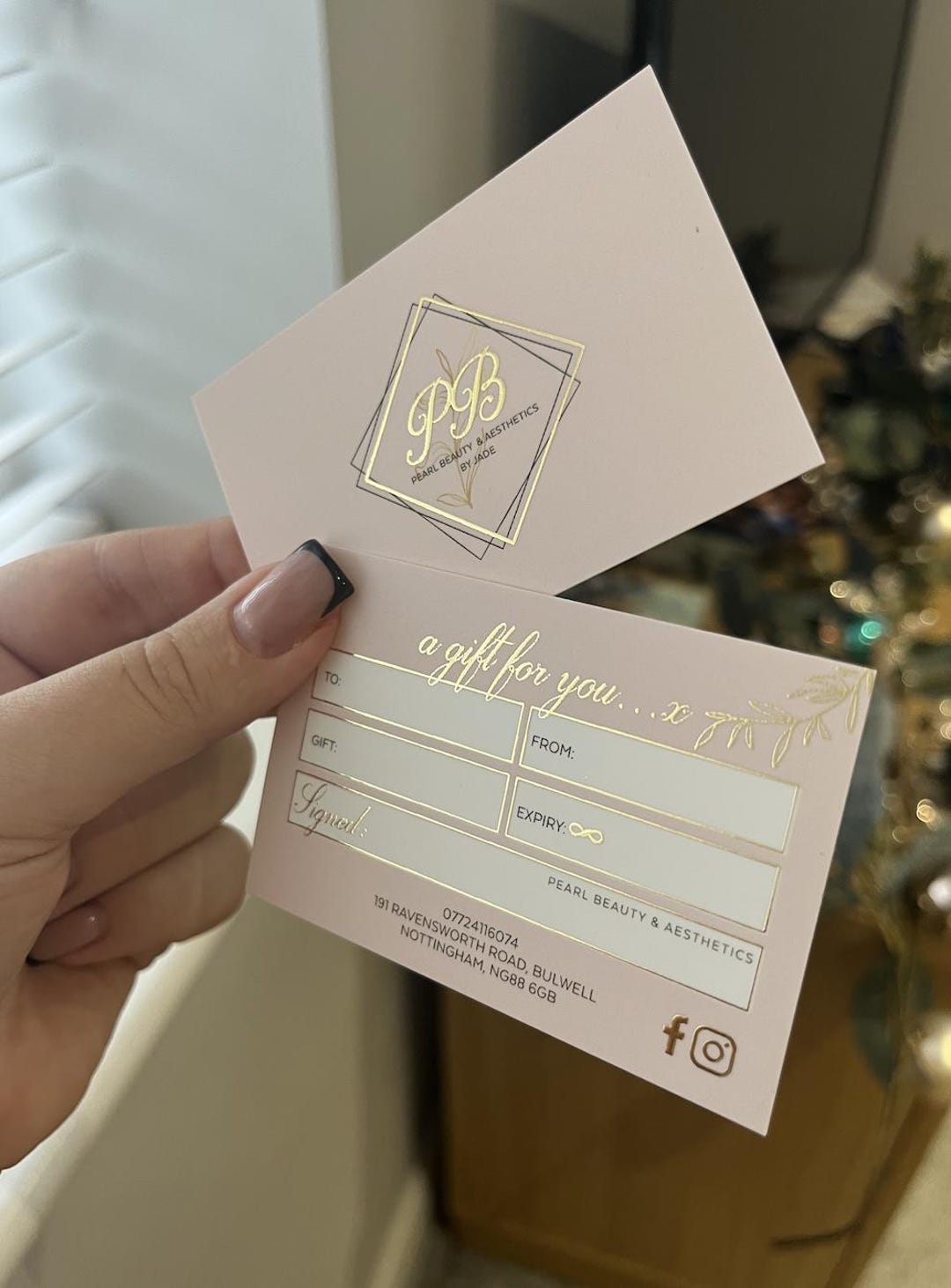 Gold or Silver Foil Gift Cards for Beauty Businesses | Aesthetics ...
