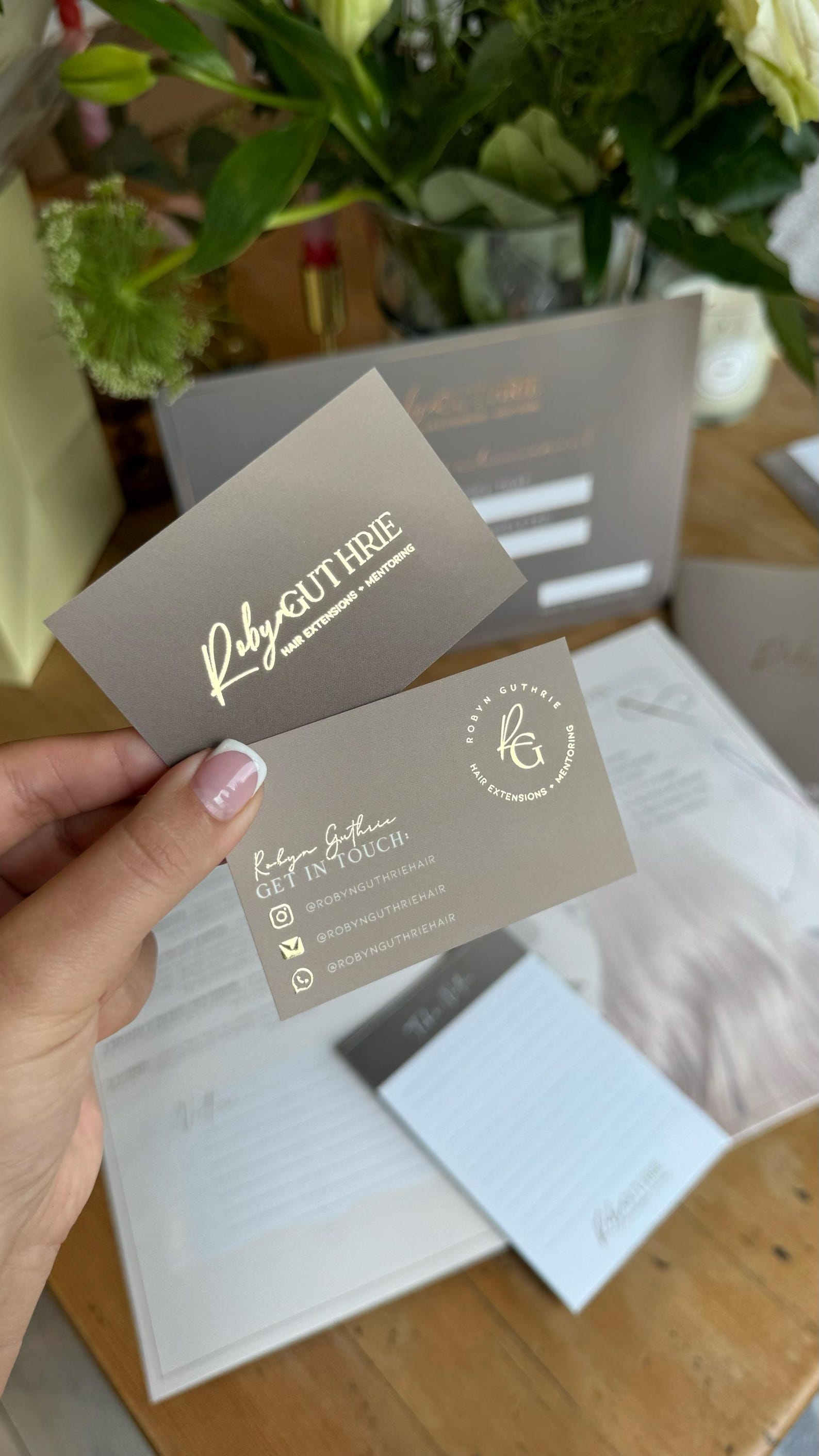 Gold or Silver Foil Business Cards for Beauty Businesses | Aesthetics ...