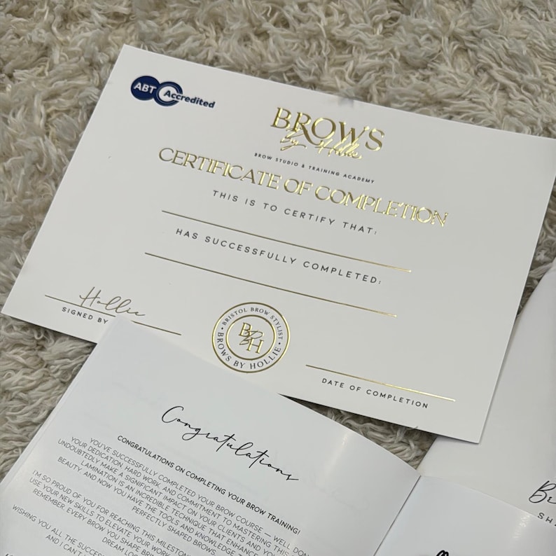 Gold or Silver Foil Training Certificates: Bespoke A4 Design - Etsy