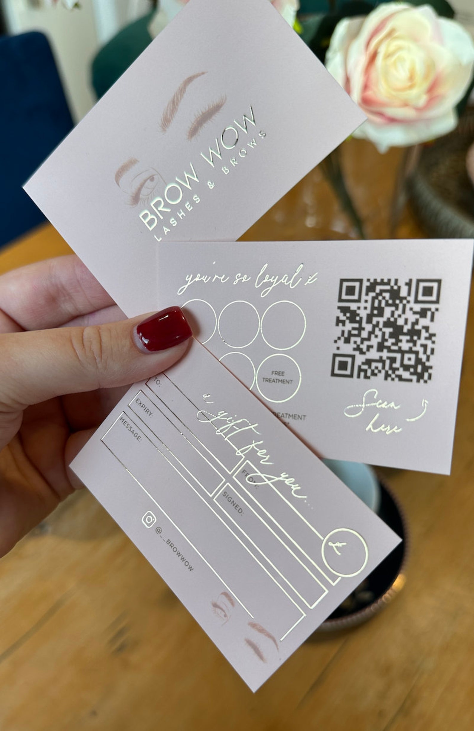 Gold or Silver Foil Business Cards for Beauty Businesses | Aesthetics ...