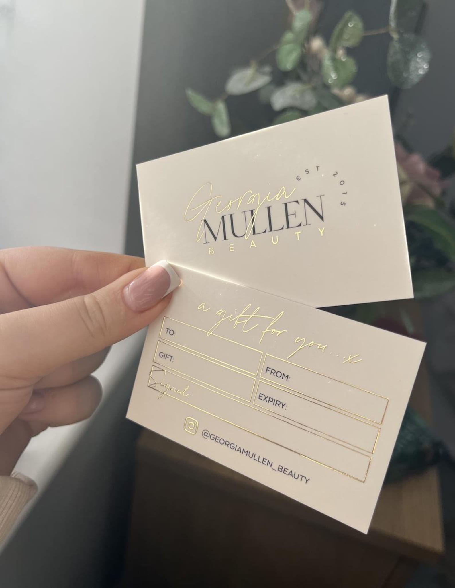 Gold or Silver Foil Gift Cards for Beauty Businesses | Aesthetics ...