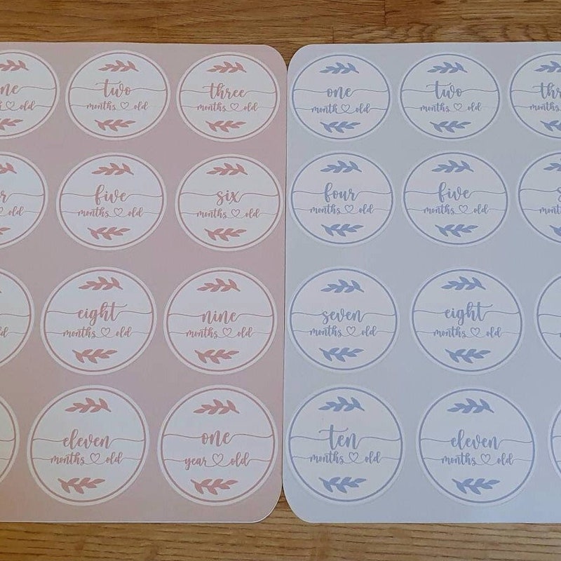 Baby Age Stickers - Etsy