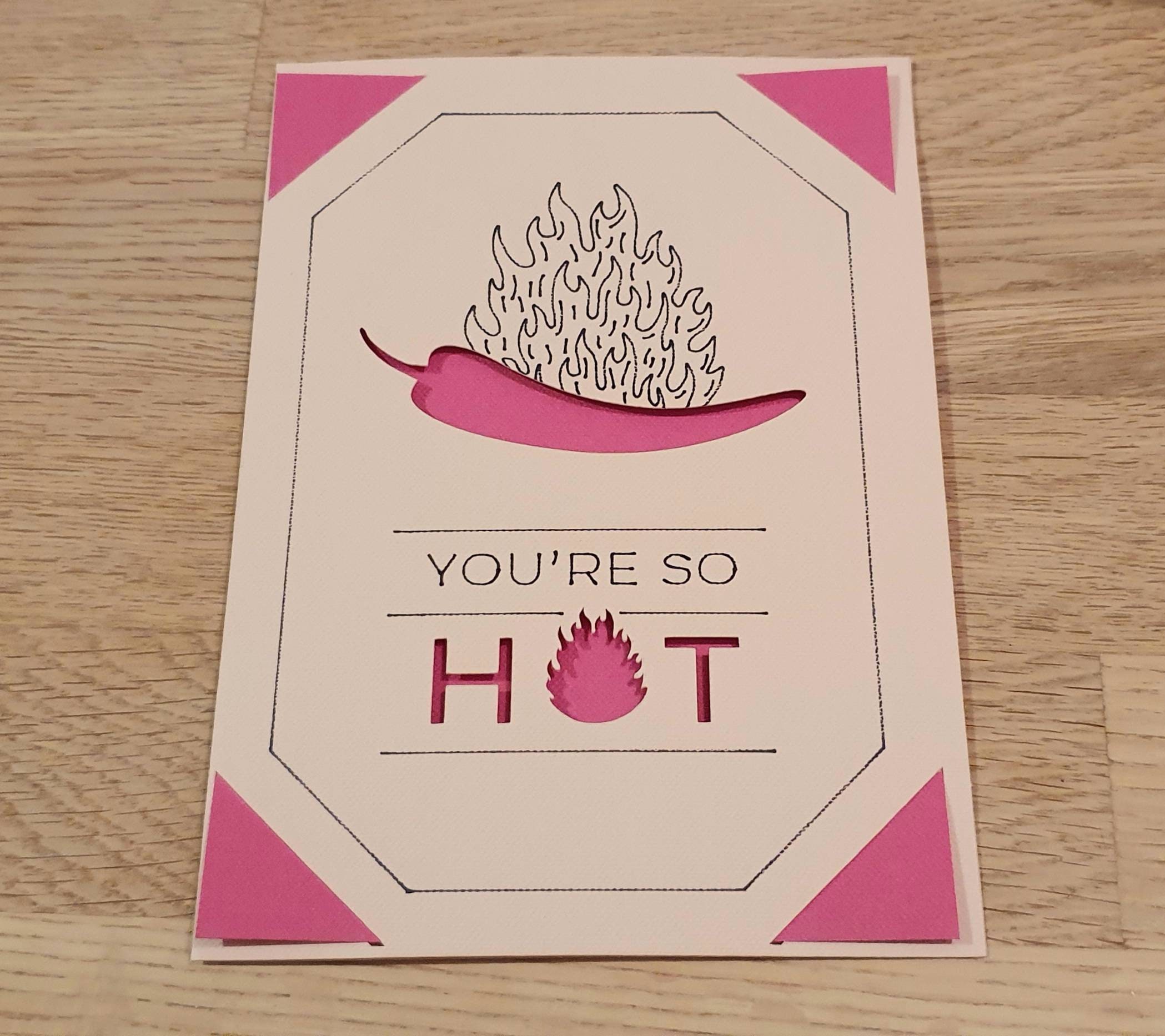 You're so Hot Chilli Valentines Card Insert Card With Envelope . - Etsy