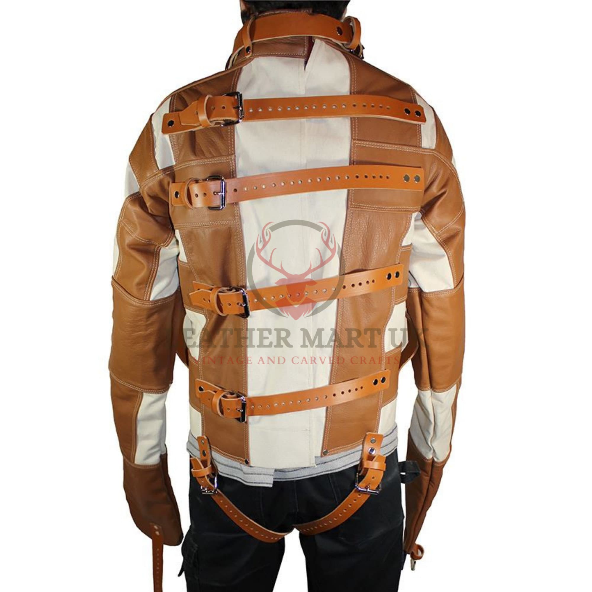 100% Genuine Leather Exclusive Restraint Strait Jacket BDSM Roleplay ...