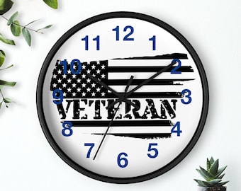 Veterans Wall Clock - Etsy