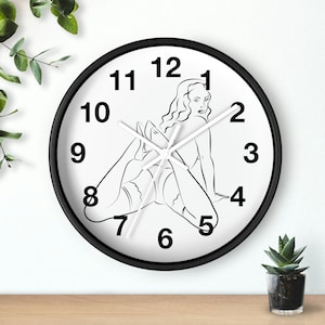 Pin-up Girl, Wall Clock, Wall Decor, Home & Living - Etsy