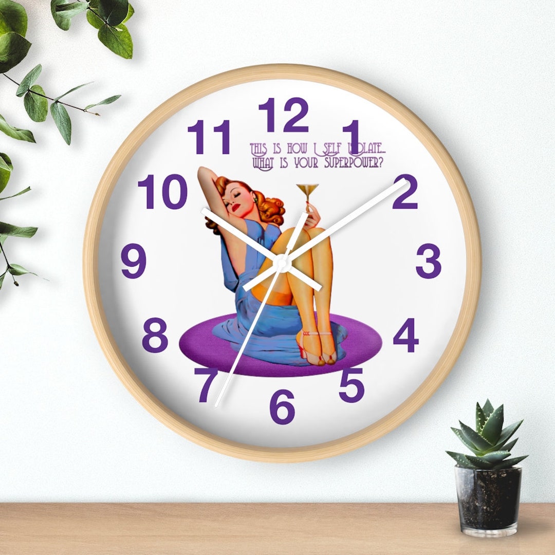 40s Pin-up Girl, Wall Clock, 40s Nostalgia, 40s Gift, Wall Decor, Home ...