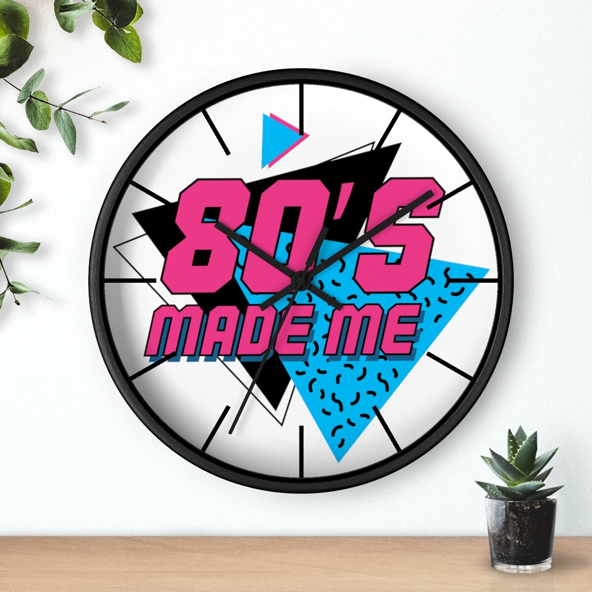 80s, Wall Clock, Wall Decor, Home & Living, Wall Hangings - Etsy