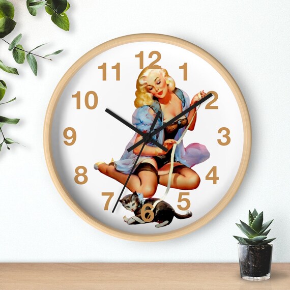 40s Pin-up Girl Wall Clock 40s Nostalgia 40s Gift Wall - Etsy