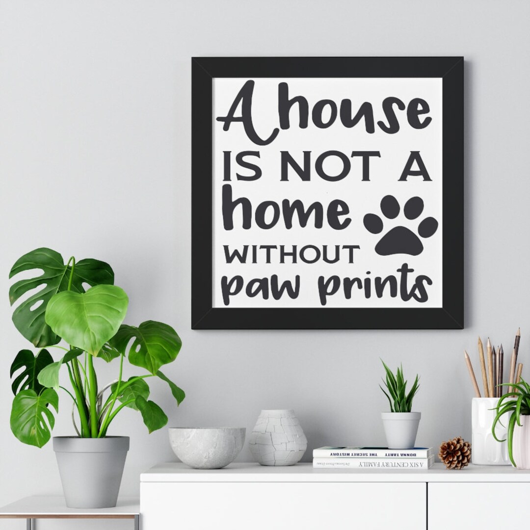 Paw Prints, Framed Vertical Poster, Wall Decor, Home & Living, Wall ...