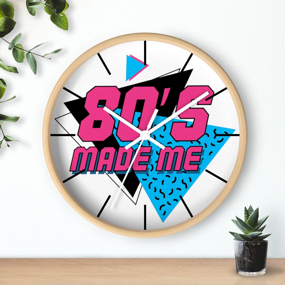 80s Wall Clock Wall Decor Home & Living Wall Hangings - Etsy