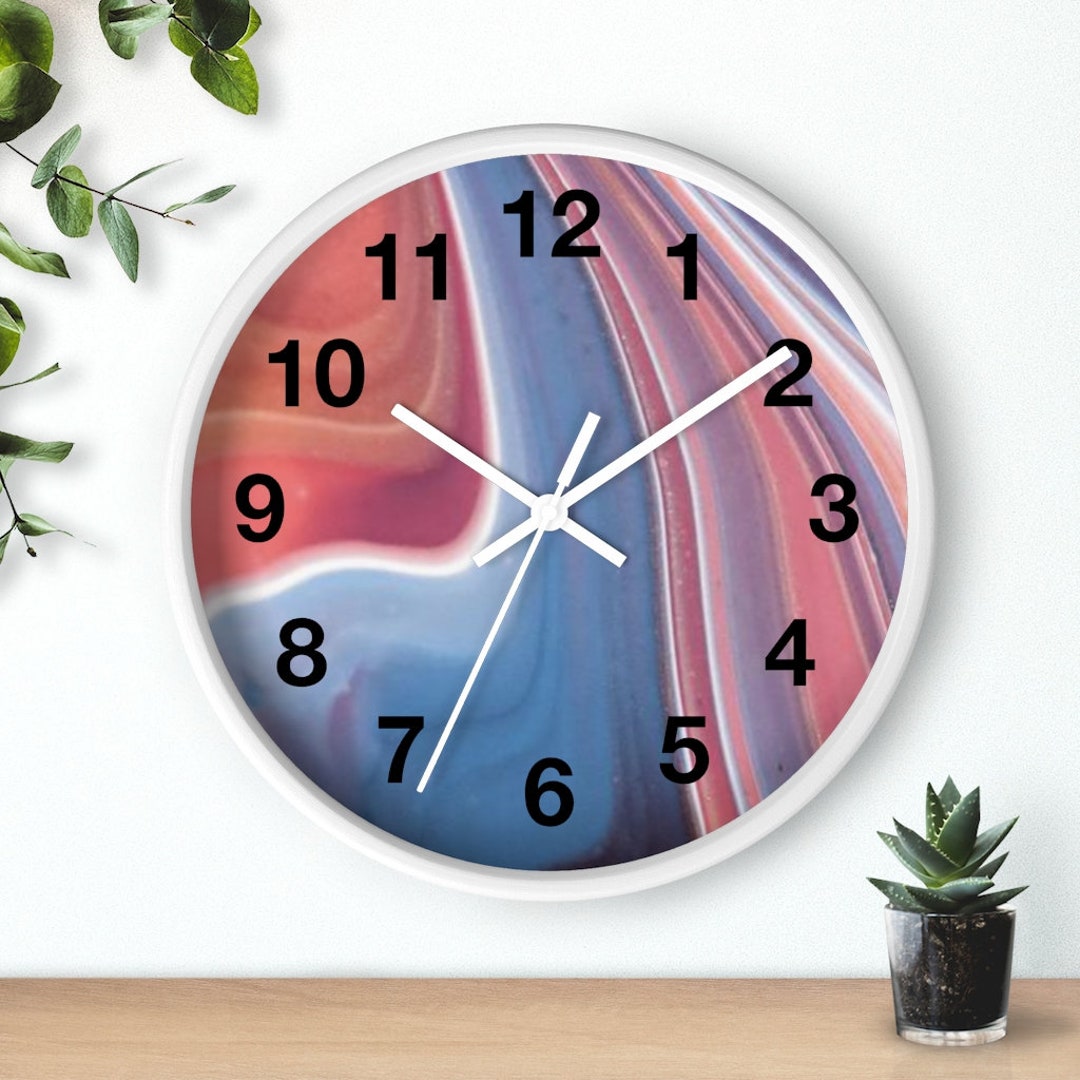 Abstract, Wall Clock, Wall Decor, Home & Living, Kitchen and Dining - Etsy