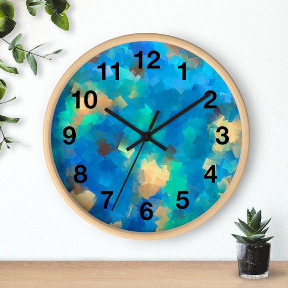 Abstract Wall Clock Wall Decor Home & Living Kitchen and | Etsy