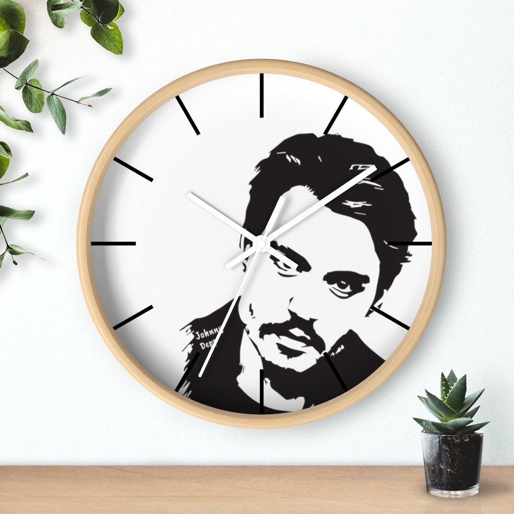 Johnny Depp, Wall Clock, 90s Nostalgia, 90s Gift, Wall Decor, Home ...