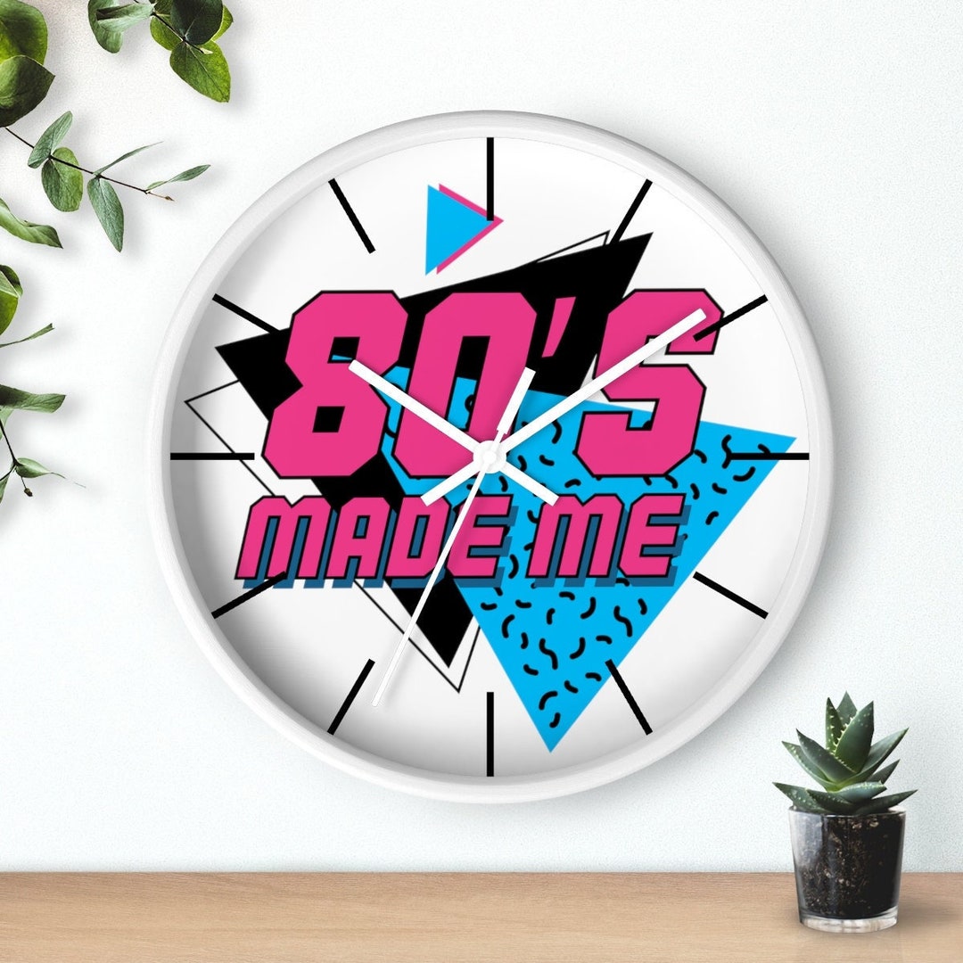 80s, Wall Clock, Wall Decor, Home & Living, Wall Hangings - Etsy