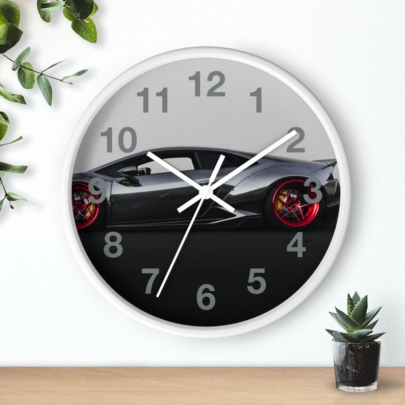 Lamborghini, Wall Clock, Wall Decor, Home & Living, Wall Hangings - Etsy