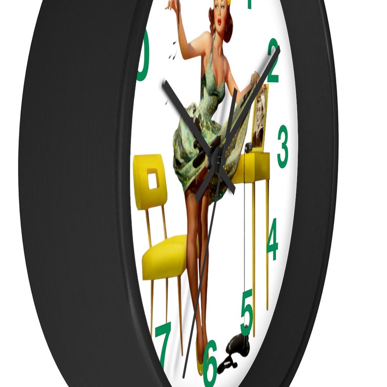 40s Pin-up Girl, Wall Clock, 40s Nostalgia, 40s Gift, Wall Decor, Home ...