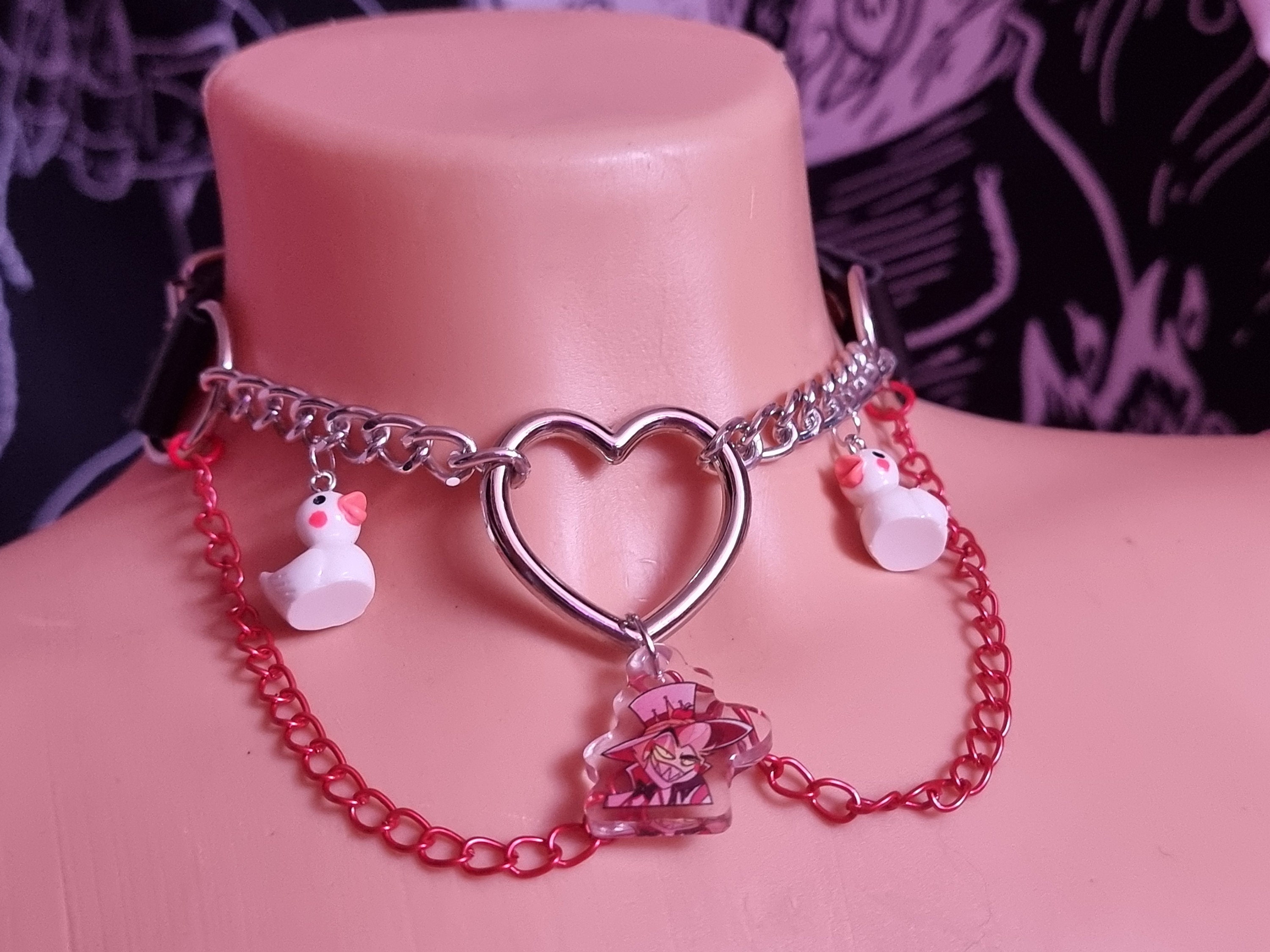 Character Demon Lucifer Fallen Angel Choker Inspired Fanmade Merch Duck ...