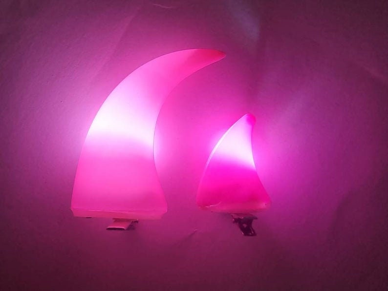 Rem Ram Rezero Horn Glow in the Dark Cosplay Prop Pink Cool - Etsy