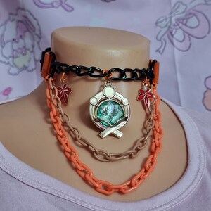 Kazuha Inspired Choker Genshin Anemo Inazuma Diamond Drop Vision - Etsy