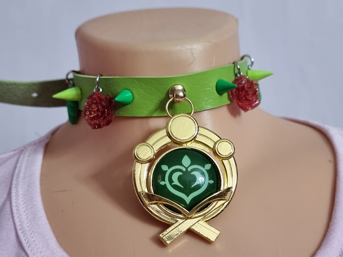 Inazuma Dendro Choker Genshin Inspired Green Glow Vision - Etsy