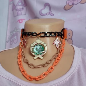 Kazuha Inspired Choker Genshin Anemo Inazuma Diamond Drop Vision - Etsy