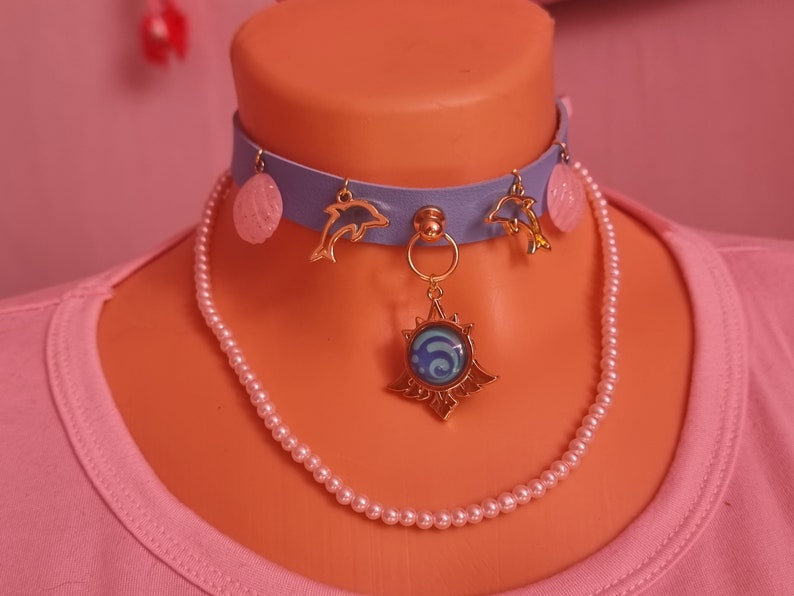Hydro Choker Kokomi Genshin Impact Inspired Glowing Collar - Etsy