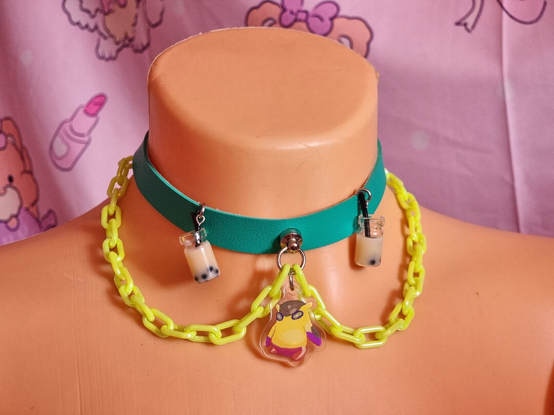 Wingman Gekko Inspired Choker Collar Bubble Tea Boba Kawaii Chains ...