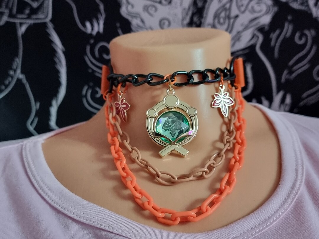 Kazuha Inspired Choker Genshin Anemo Inazuma Diamond Drop Vision - Etsy