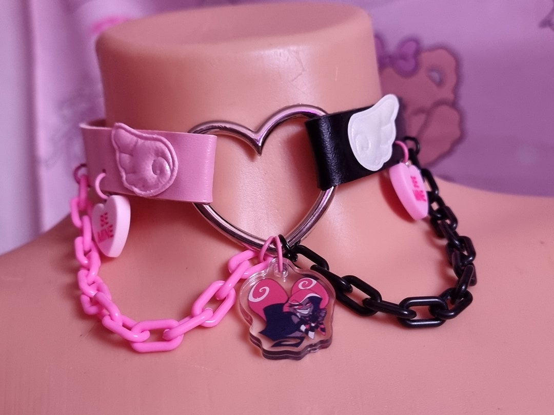 Velvette Demon Character Fan Made Merch Unisex Collar Pink Black Punk ...