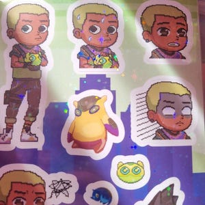 Sticker Sheet Gekko Wingman Main PIXEL Art Inspired by Valorant Agent ...