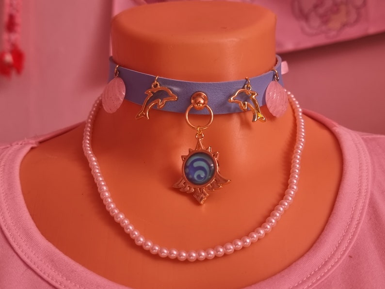 Hydro Choker Kokomi Genshin Impact Inspired Glowing Collar - Etsy