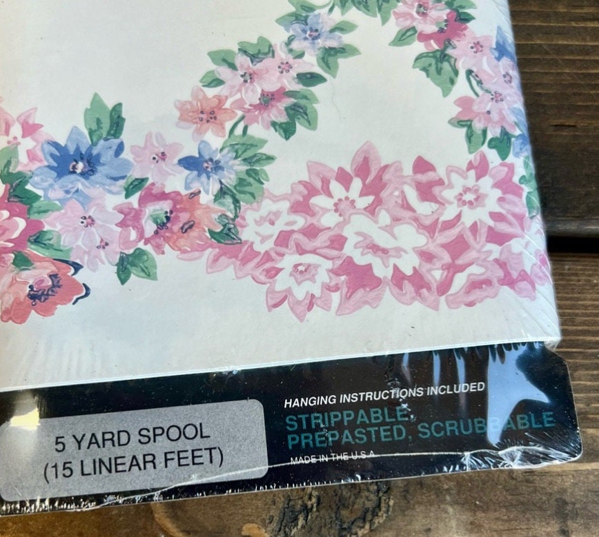 Vintage Color Tree Designs Border Wallpaper Floral Prepasted Vinyl - Etsy