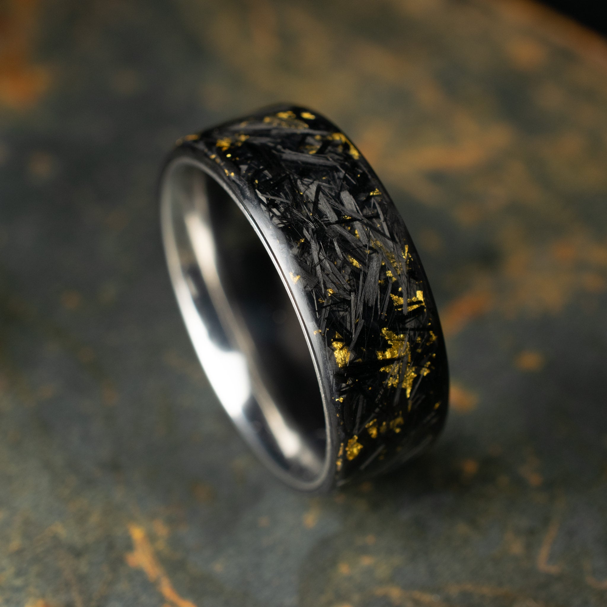 Matte 24k Gold Chopped Carbon Fiber, Lined With Titanium. Forged Carbon ...