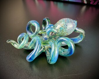 The Lustrous Blue Alien Kraken Collectible Wearable Boro Glass - Etsy