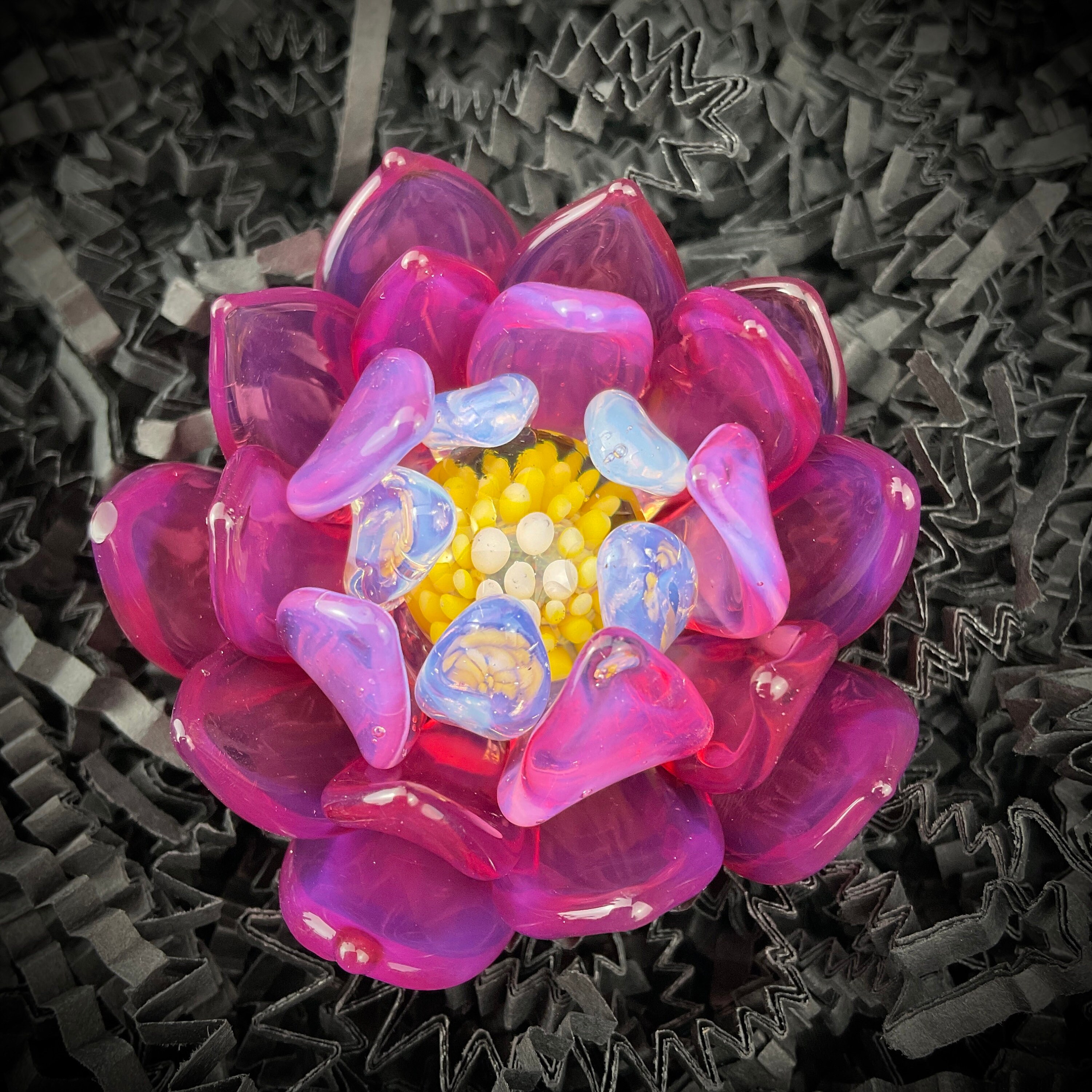 Blown Glass Lotus Flower Sculpture Handmade Japanese - Etsy