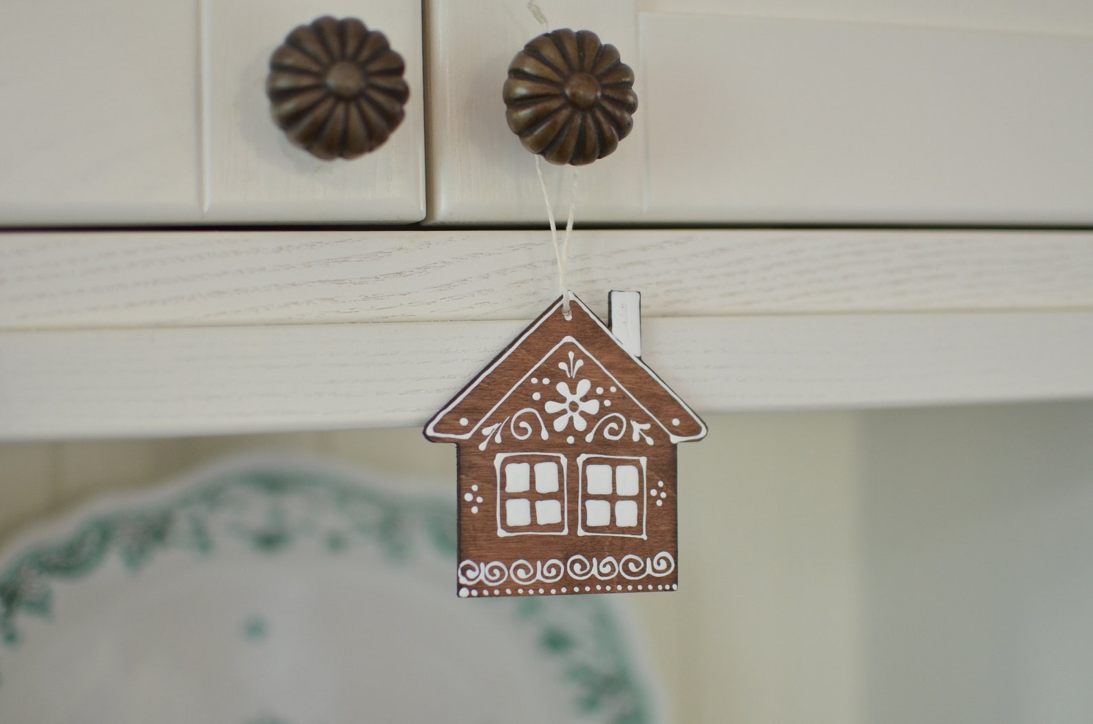 Wooden Folk House Wood House Folkloric Ornaments Hanging - Etsy