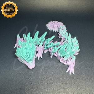 3D Printed Articulated Sunflower Dragon and Egg: Flexible Fidget Toy - Etsy