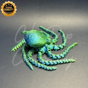 3D Printed Articulated Octopus: Flexible Fidget Toy, Sea Animal Lover ...