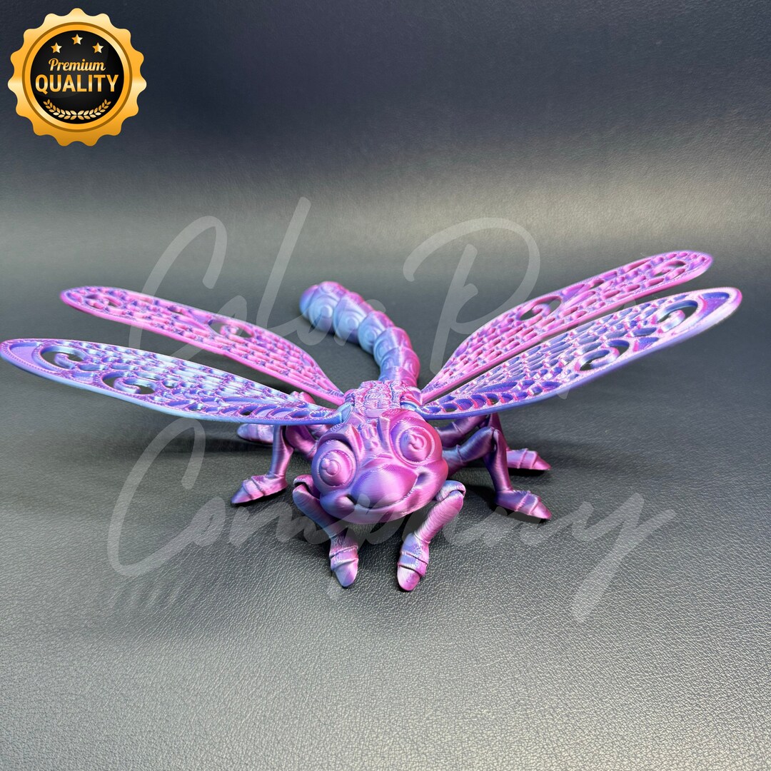 3d Printed Articulated Flexible Dragonfly, Premium Flexible Fidget Toy ...
